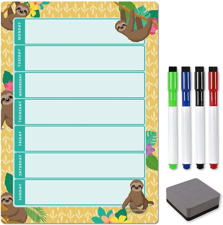 Magnetic Weekly Planner and Organiser - Portrait - SLOTH from £10.95