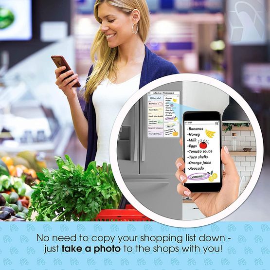 Magnetic Weekly Meal Planner & Menu Whiteboard With Pens from £8.95