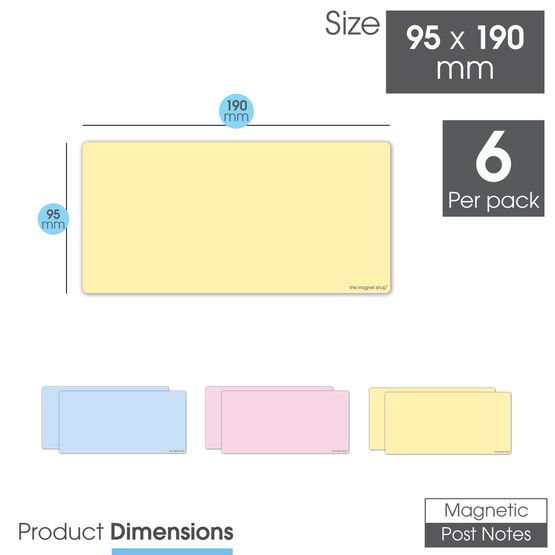 Magnetic Dry Wipe Sticky Post Notes With Marker Pen (Various Colours ...