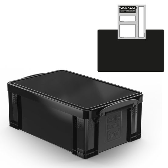 Onyx Black Storage Box with Base Sheet & Sticker Labels from £17.95
