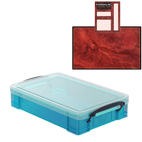 Electric Blue Storage Box with Base Sheet & Sticker Labels (Transparent ...