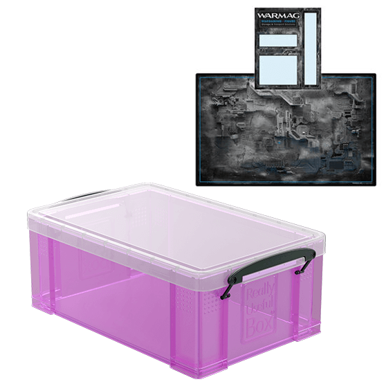 Pixie Pink Storage Box with Base Sheet & Sticker Labels (Transparent ...