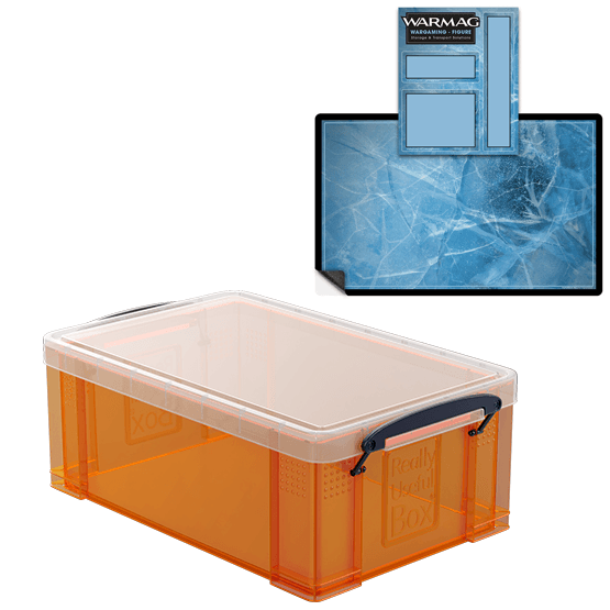 Tangerine Storage Box with Base Sheet & Sticker Labels (Transparent ...